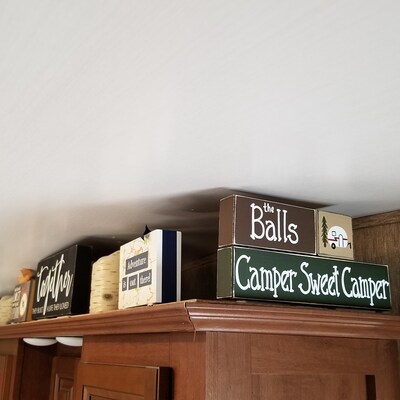 Primitive Personalized Wood Camper Blocks RV Shelf Sitters Trailer ...