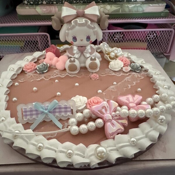 Phone Holder, Fake Cake Style Decoden Phone Holder, Kawaii Bunny ...