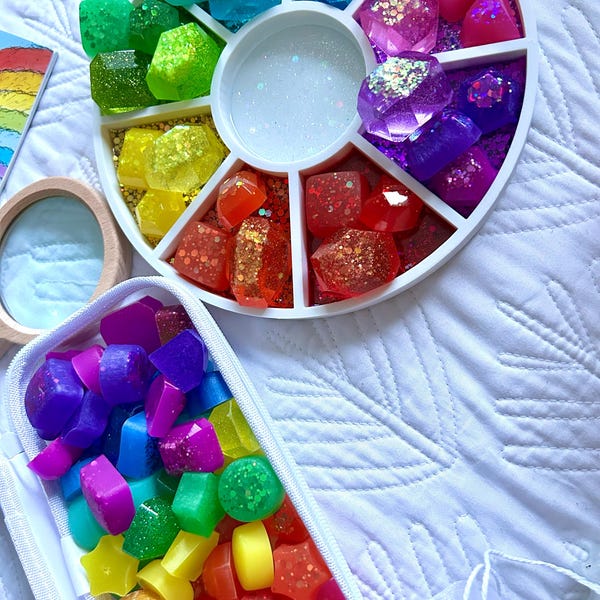 Rainbow ABC Resin Letters | Sensory Alphabet Resin Letters | Uppercase ...