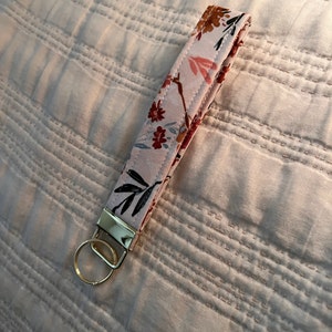 Floral Keychain Wristlets, Neutral Key Fobs, Wristlet for Keys, Key ...