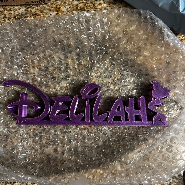 Custom Disney Inspired 3D Printed Name Plates Personalized Character ...