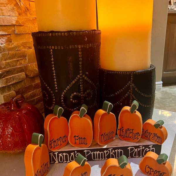 Fall Decor Personalized Thanksgiving Decor Personalized Pumpkins Family ...