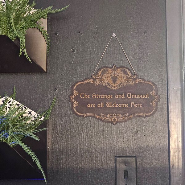 Victorian Wood Engraved Wall Art, Gothic Decor, Door Sign - Etsy