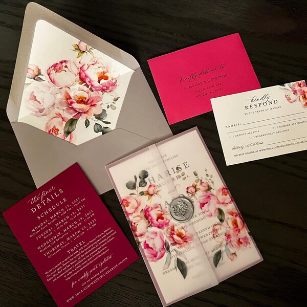Customized Wedding Guest Color Palette Attire Cards, Printed, Attendee ...