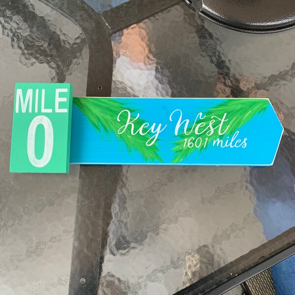 Customized Key West Style Distressed Wooden Mile Marker Directional ...
