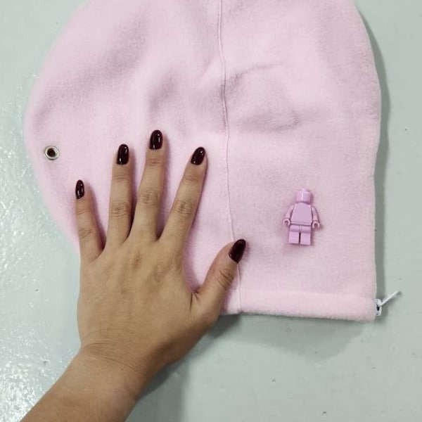 Pink Timeout Mask - Blindfold Baby Pink / ABDL / Restraining Face Hood ...