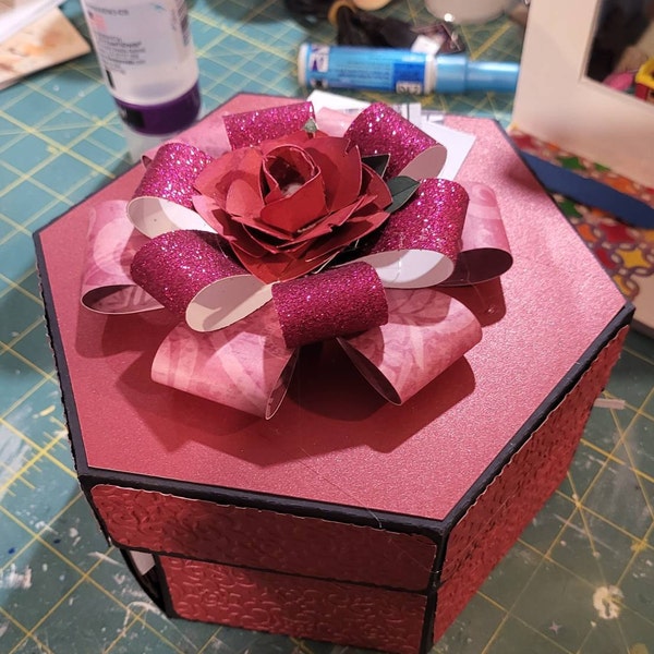 HEXAGON Explosion Box SVG File Instant Download Svg Project for Cricut ...