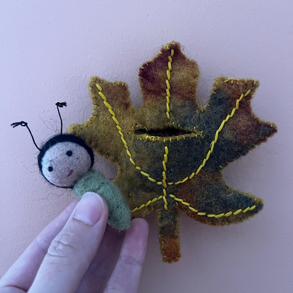 Felt Maple Leaf Bud Baby: Waldorf Inspired Leaf Bed With Bud Baby, Felt ...
