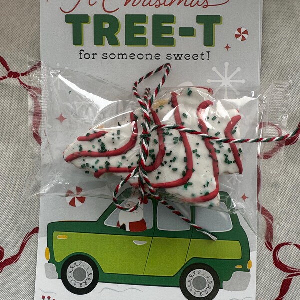 Christmas Tree Cake Printable Treat Card, Classroom Treat for Kids ...