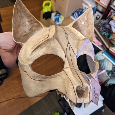 Fox Skull Mask Hecate gold Ver. Mask Fox Larp Gn Furry - Etsy