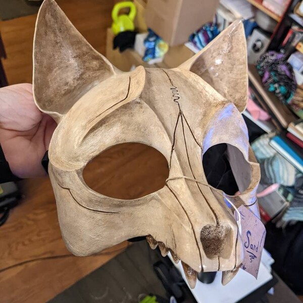 Fox Skull Mask - Sand | Mask Fox Larp Gn Furry Roleplay Cosplay - Etsy
