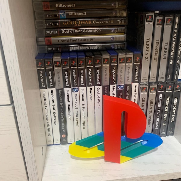 Sony Playstation Logo 7" Shelf Display - Retro Video Games PS1 Logo - Etsy