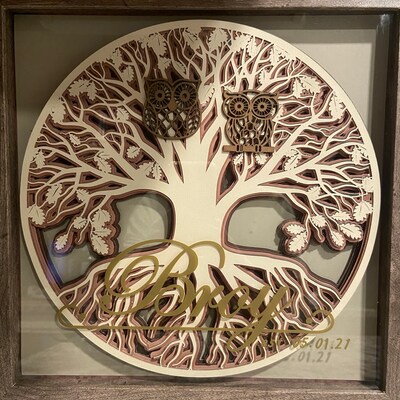 Oak, Tree 3d, Tree of Life Svg, Tree Cut File, SVG by Layers, CNC Plan ...