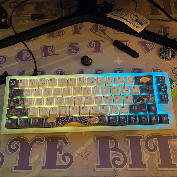 Dark Night Moon Chinese Theme Keycap Set: Cherry Profile, PBT - Etsy