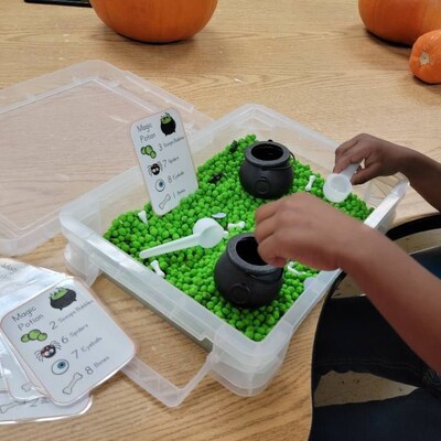 Hot Chocolate Sensory Bin Sensory Bin Preschool Winter Game Homeschool ...