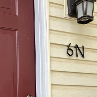 NO DRILLING REQUIRED 4.5 Vinyl Siding House Numbers and Letters Black ...
