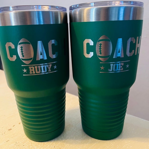 Personalized Football Coach Tumbler Cup - Personalized Football Coach ...
