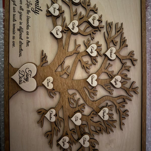 Personalized Free Standing Family Tree, Mother's Day, Wedding ...