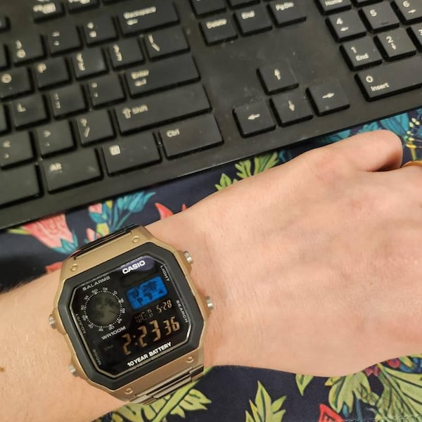 Modified Watch Based on Casio AE-1200 "full Moonshine" Bronze Color ...