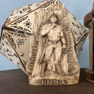 Vidar Wooden Statue Norse Pagan Altar Decor Viking Wood - Etsy