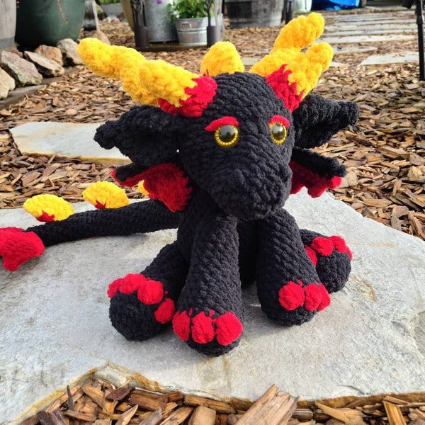 Baby Snuggle Dragon Crochet Pattern PDF, Crochet Dragon PATTERN ...