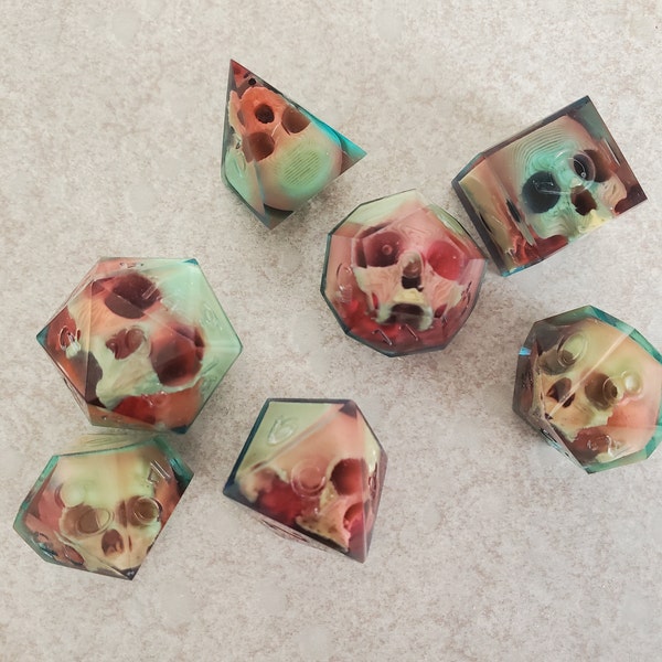Dice Set Skull Sharp Edge, D&D Dice Set for Dungeons and Dragons D and ...