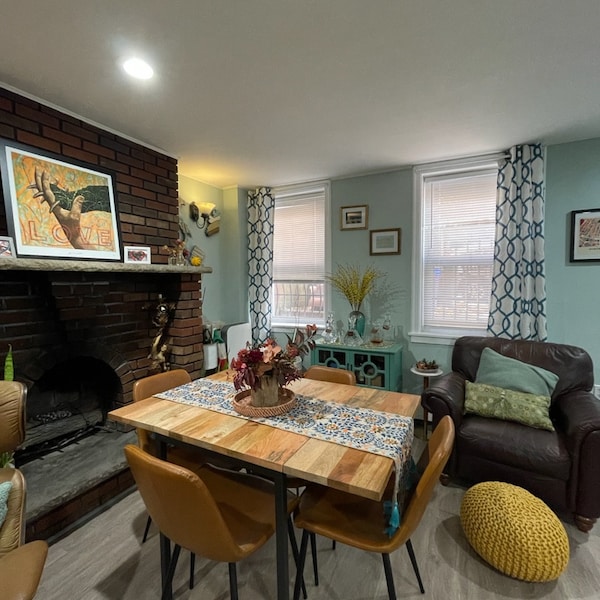 Teal Floral Indian Table Runner Hand Embroidered Table Runner Blue ...