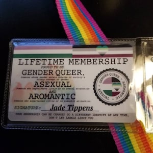 GAY Lifetime Membership Card Gay Pride Card LGBT Identity | Etsy