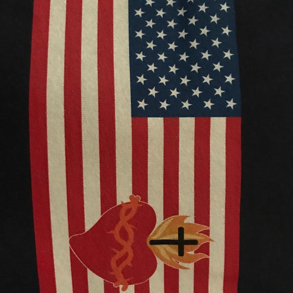 Christian Catholic American Flag Religious Men's Patriotic Unisex Heavy ...