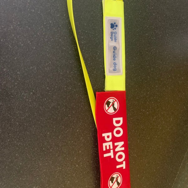 Dog Leash Sleeve | Do Not Pet With Icons | Lead Cover | Leash Sign - Etsy