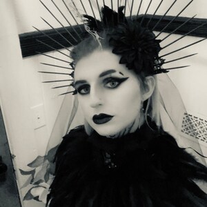 Dark Angel Crown, Halo Crown, Demon Crown, Black Halo Headpiece ...