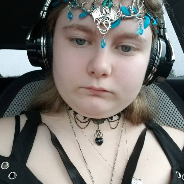 The Dragon's Magic Woodland Tiara With Branches and Drop Crystals - Etsy