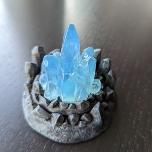 Glowing Teal Blue Crystal Cluster (with LED Light) - Etsy