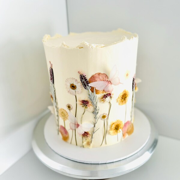 120 Edible Pressed Flowers, Pastel Cupcake Blend, Organic Foodsafe Chem ...