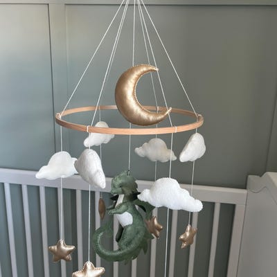 Dragon Stroller Mobile, Dragon Stroller Toy, Green Stroller Lanyard ...