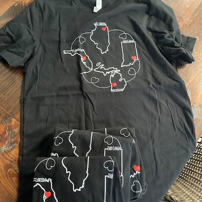 Custom State to State Long Distance Love, Long Distance Relationship ...