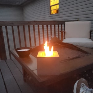 Mini Concrete Countertop Fire Pit With Lid Tabletop - Etsy