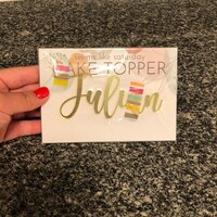 Baby Name Cake Topper for Baby Shower, Wood Name Cake Topper ...