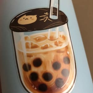 Boba Tea Clear Vinyl Sticker - Etsy