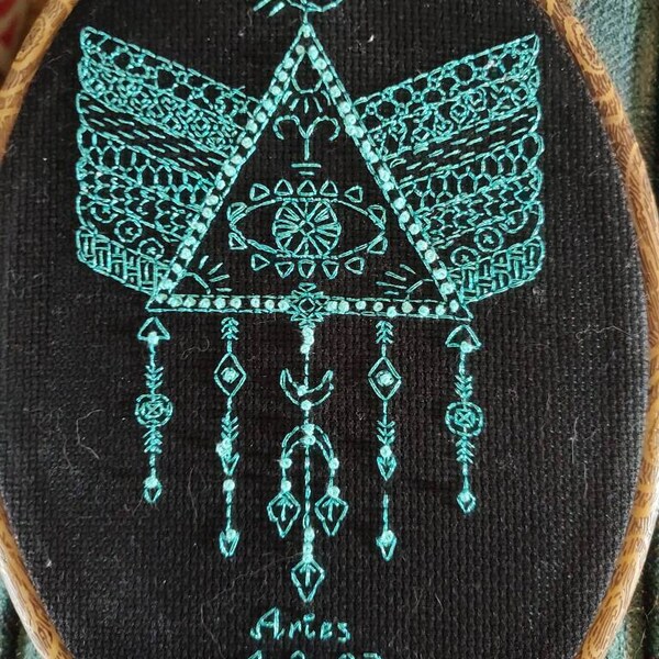 Japanese Zen Garden Blackwork Embroidery Pattern, Modern Journey in ...