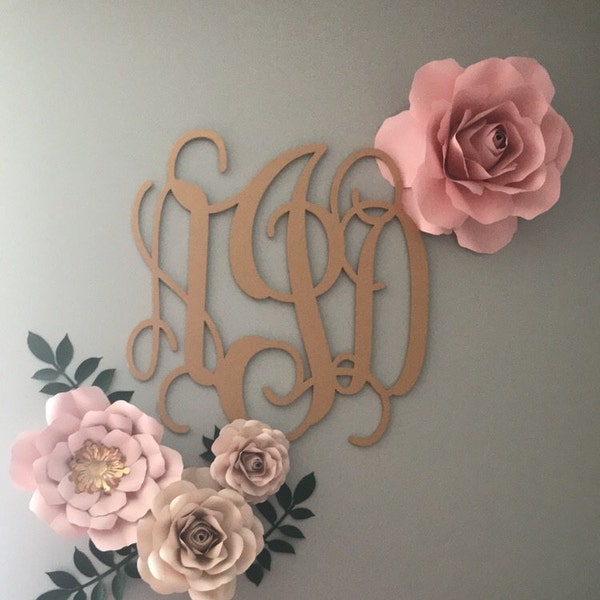 Painted Dorm Room Monogram - Monogram Wall Hanging - Wooden Initials ...