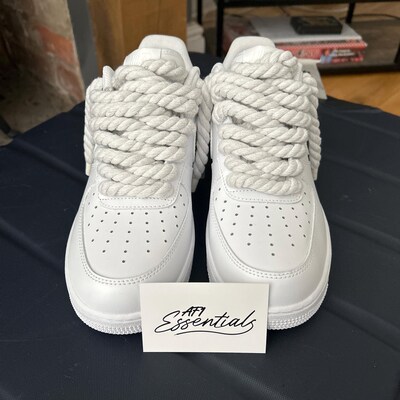 Matte Black Rope Lace AF1 Custom - Etsy