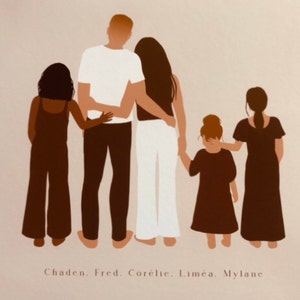 Custom Family Poster With Pets Portrait Personalized Family ...