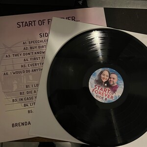 12 Vinyl Record Mixtape Two Sided Black Fully Custom - Etsy