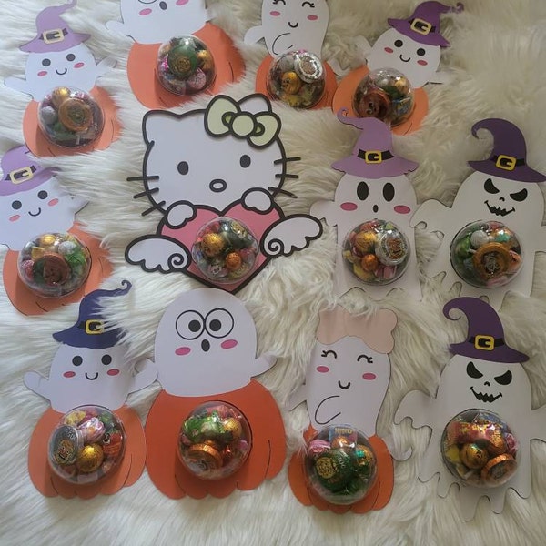 Halloween Candy Dome SVG Bundle, Ghost Candy Dome Svg, Candy Ornaments ...