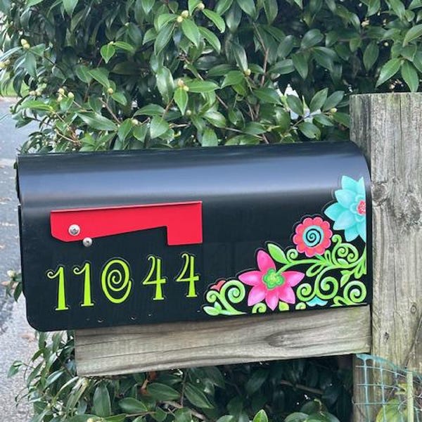 Mailbox Magnet Partial Cover Tie Dye Peace Sign Hippie Daisy for Mail ...