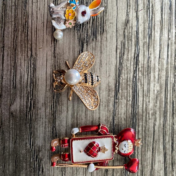 Vintage Bumblebee Swarovski Crystal Brooch, Magical Brooch, Fairyland ...