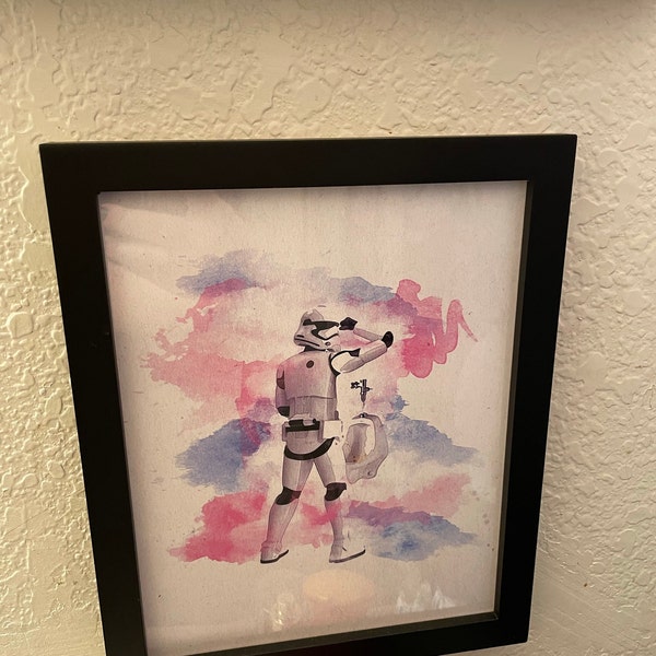 Spa Wars BATHROOM Art Print, TROOPER at the URINAL, Spa Wars Bathroom ...
