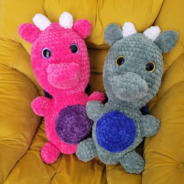 Dexter the Dragon - Plushie, Crochet Pattern - Etsy