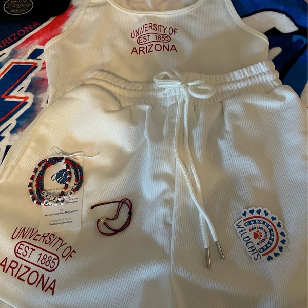 Custom College Apparel Established Crop Top and Shorts Lounge Set ...